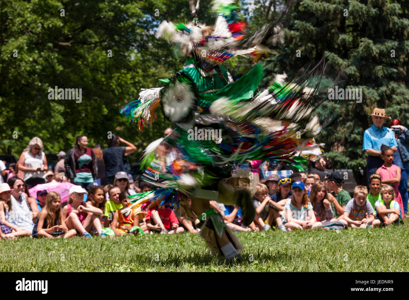 Members of Canada's First Nations communities celebrate and dance ...