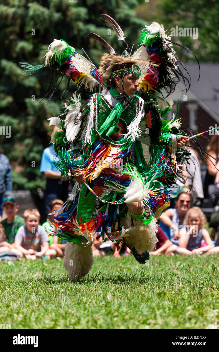 Members of Canada's First Nations communities celebrate and dance ...