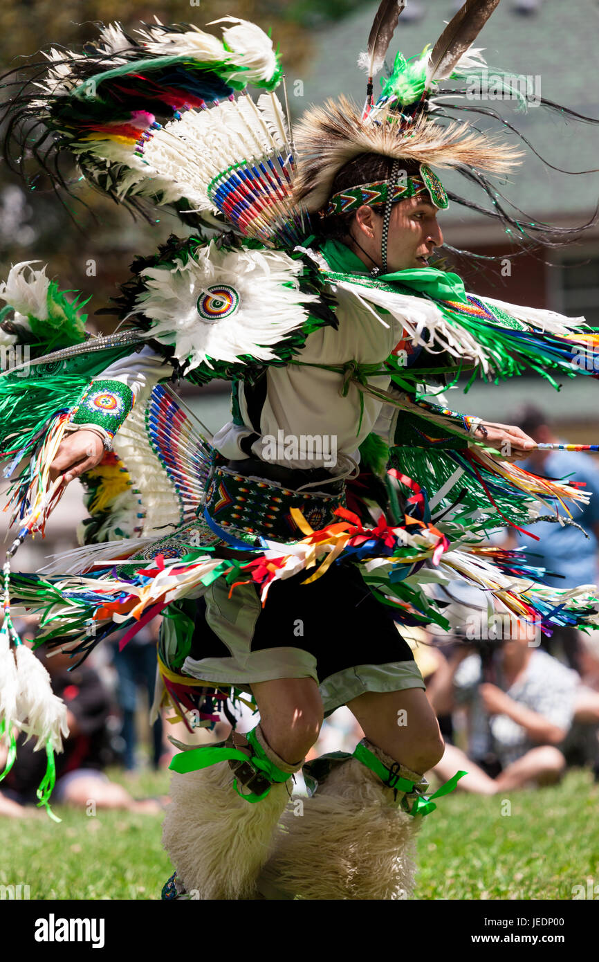 Members of Canada's First Nations communities celebrate and dance ...