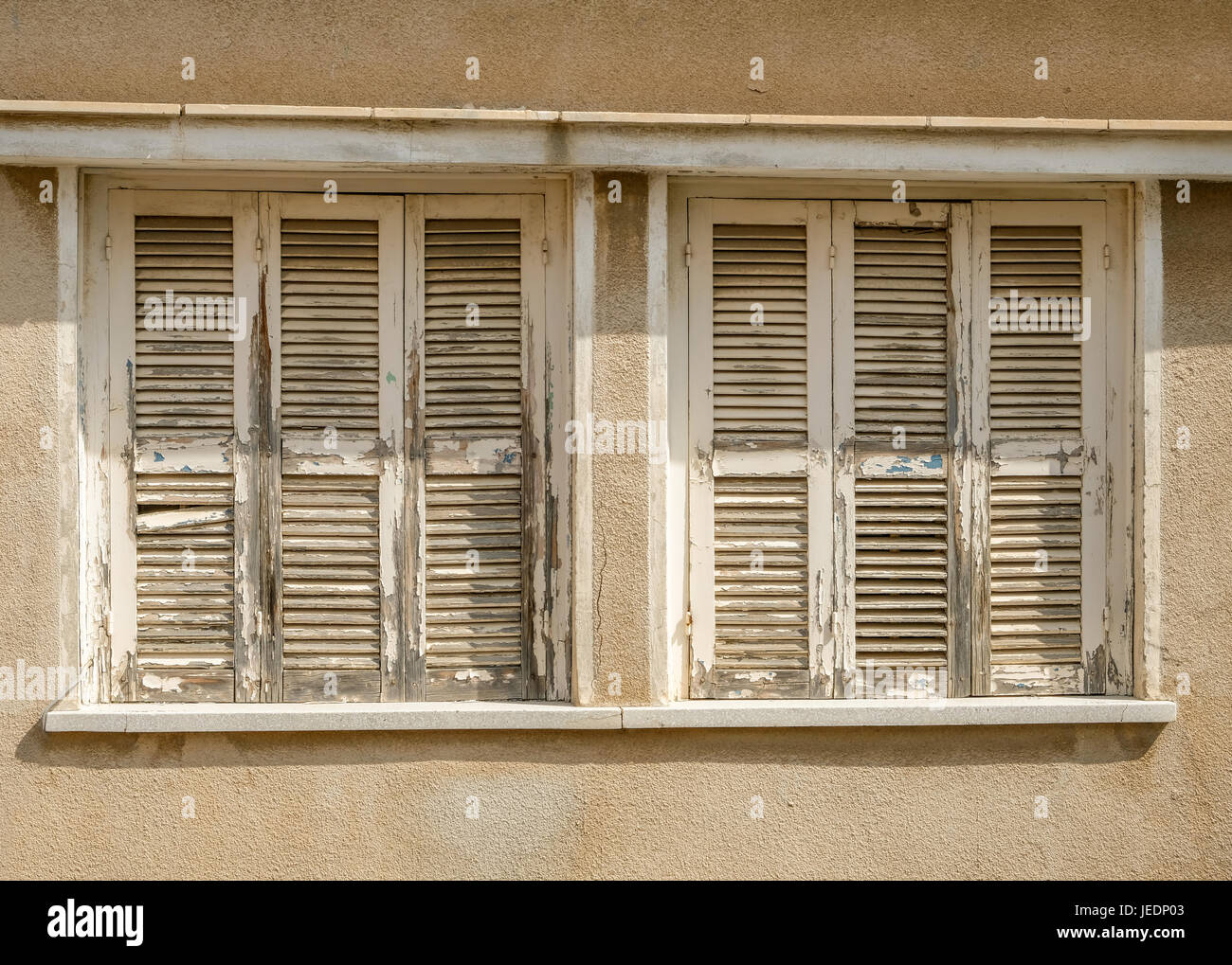 Old window shutters, with flaking paint Stock Photo - Alamy