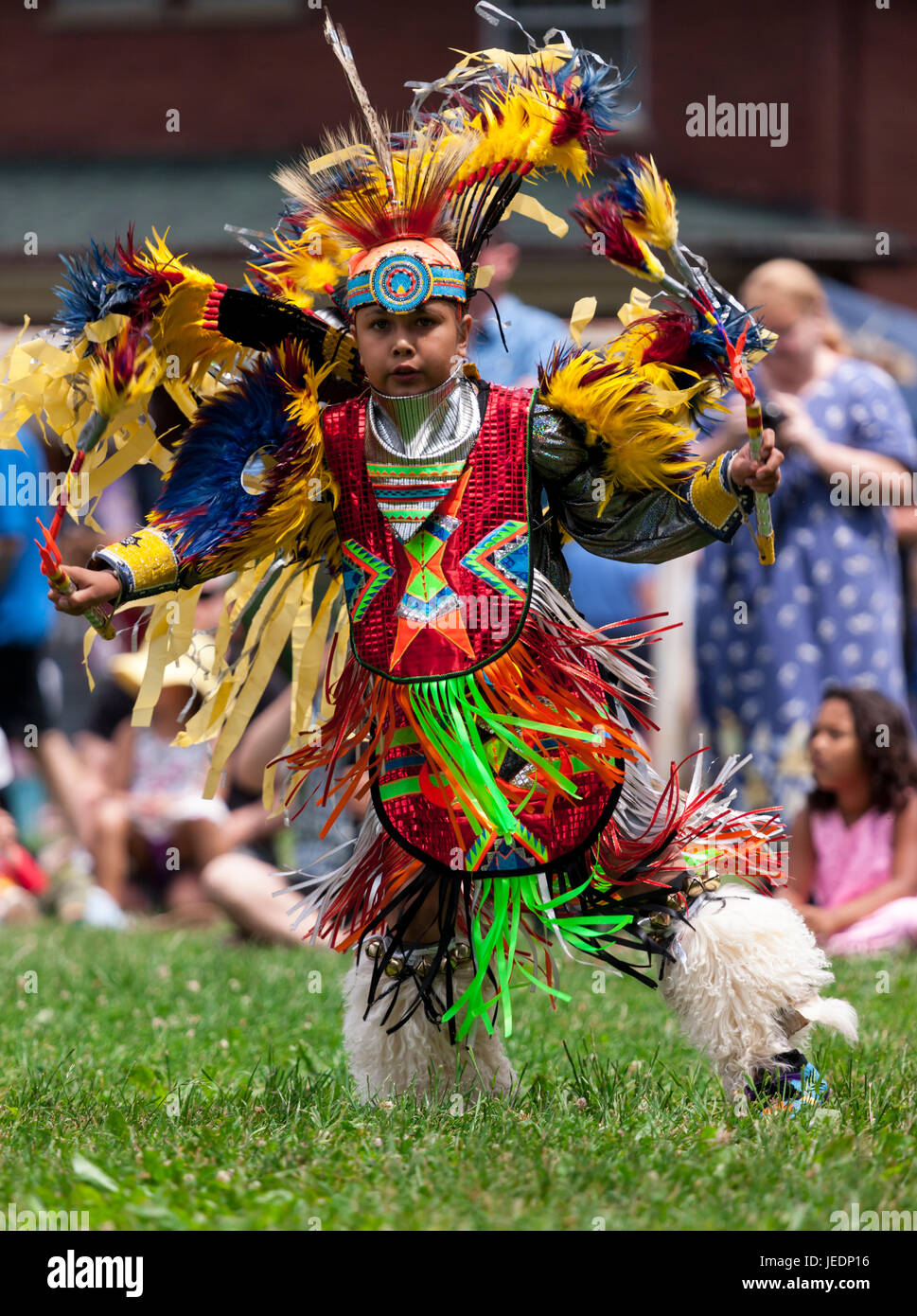 Members of Canada's First Nations communities celebrate and dance ...
