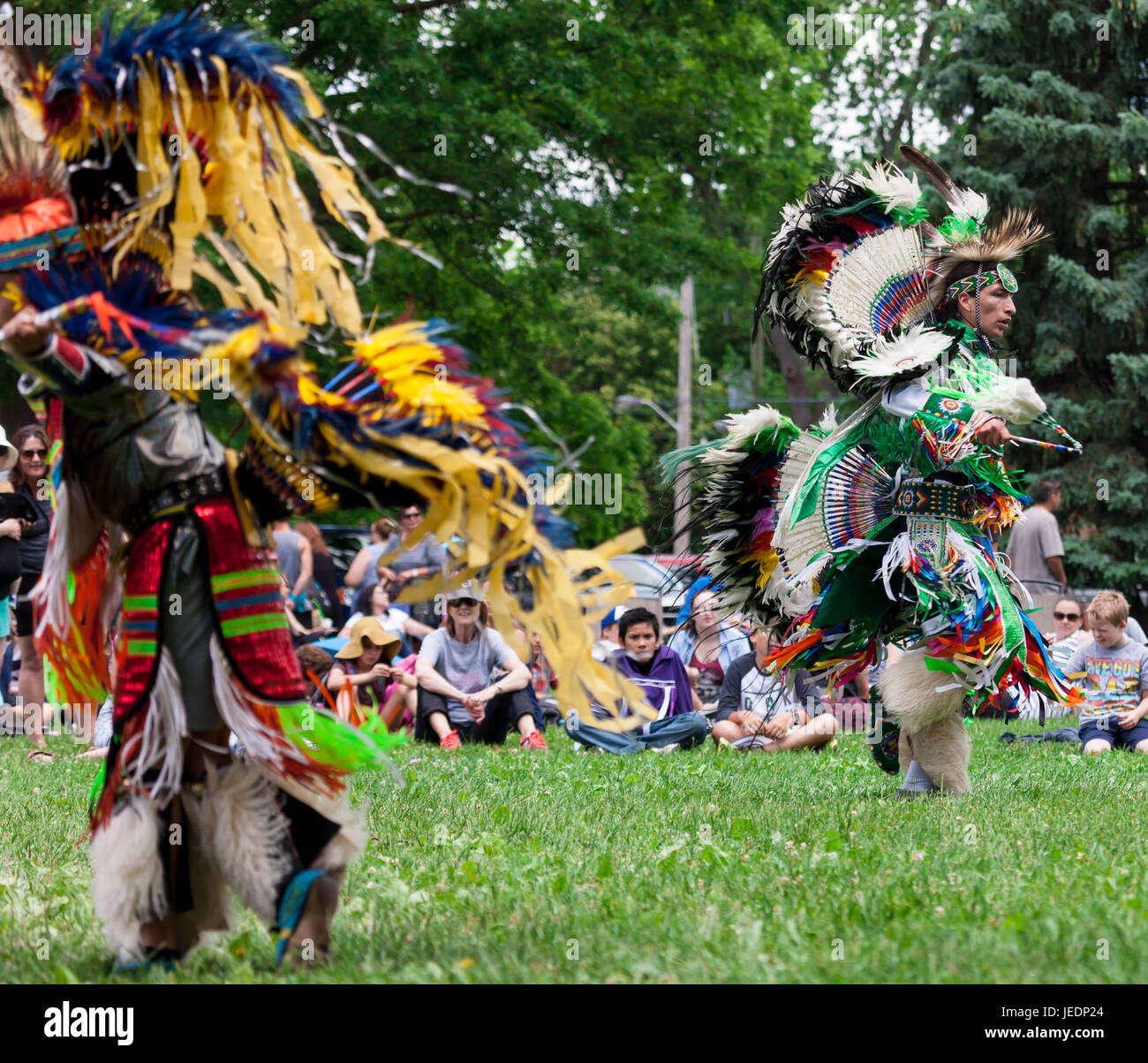 Members of Canada's First Nations communities celebrate and dance ...