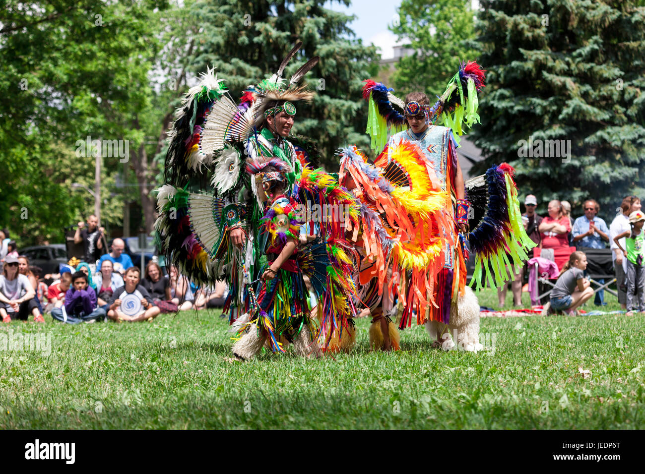 Members of Canada's First Nations communities celebrate and dance ...