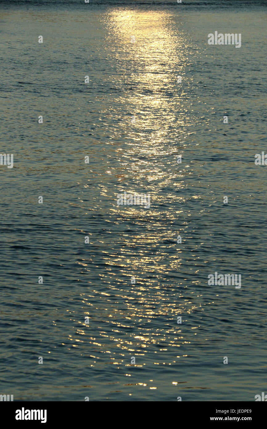 Reflections on water during sunset Stock Photo - Alamy