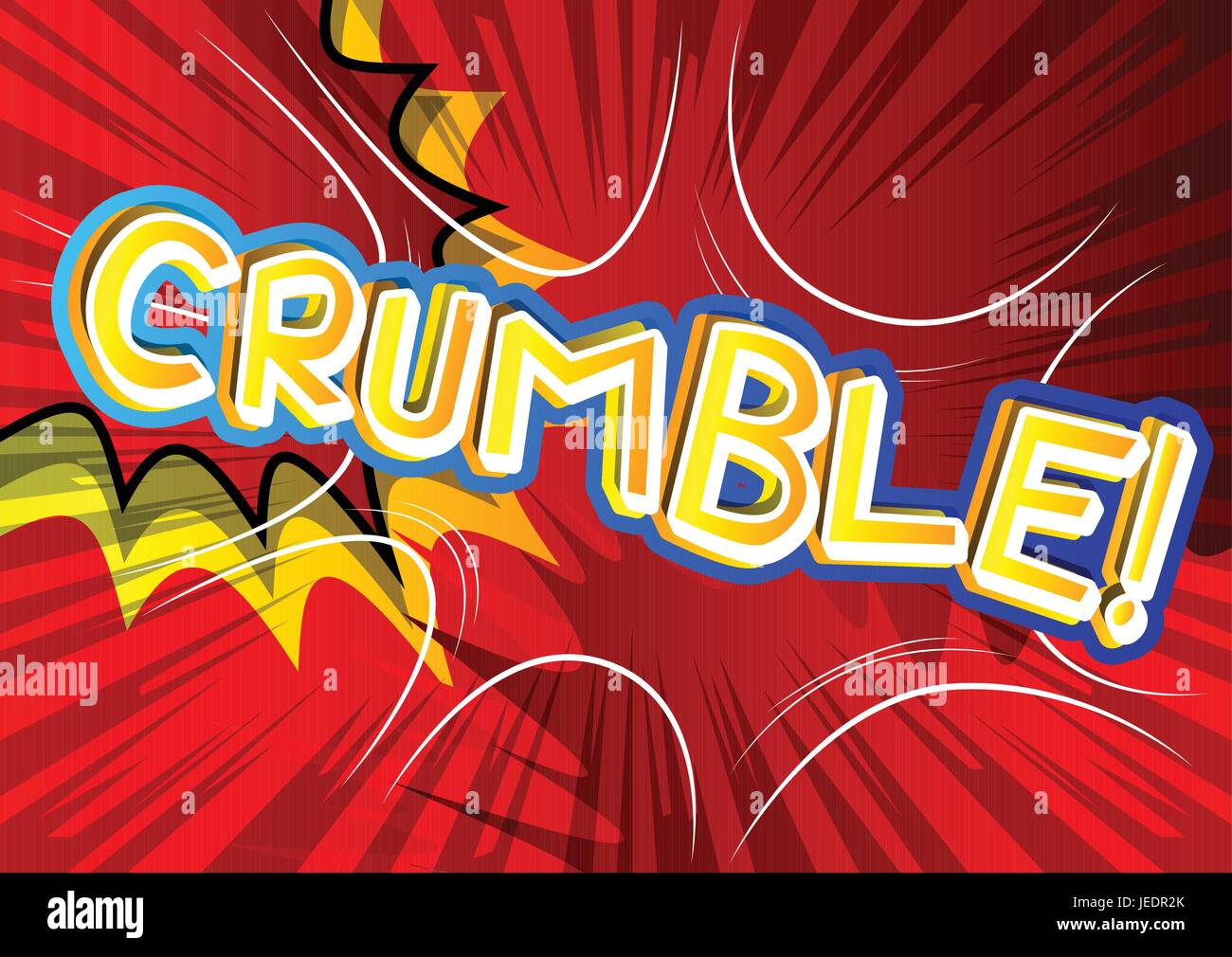 Crumble! - Vector illustrated comic book style expression Stock Vector ...