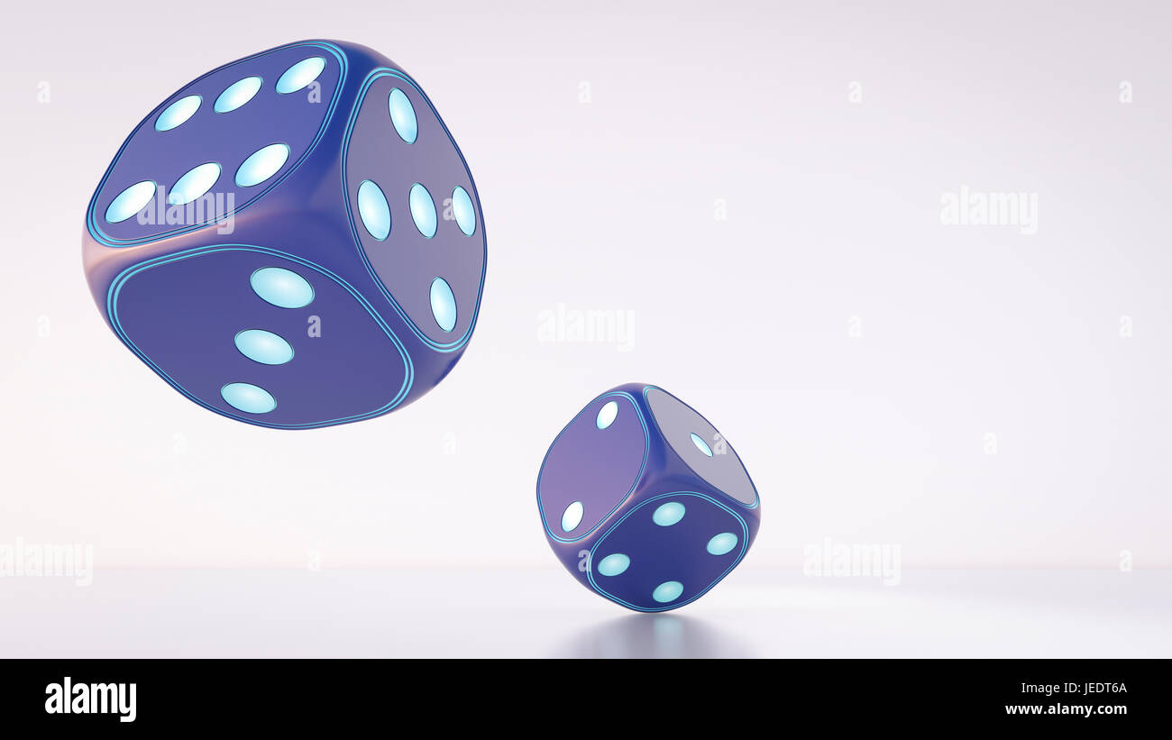 Two dices, 3d rendering Stock Photo - Alamy