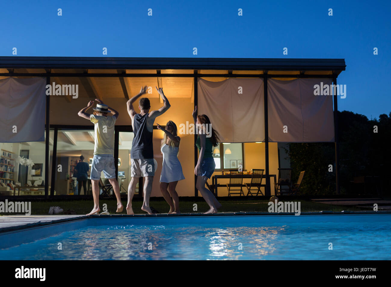 Dancing poolside hi-res stock photography and images - Alamy