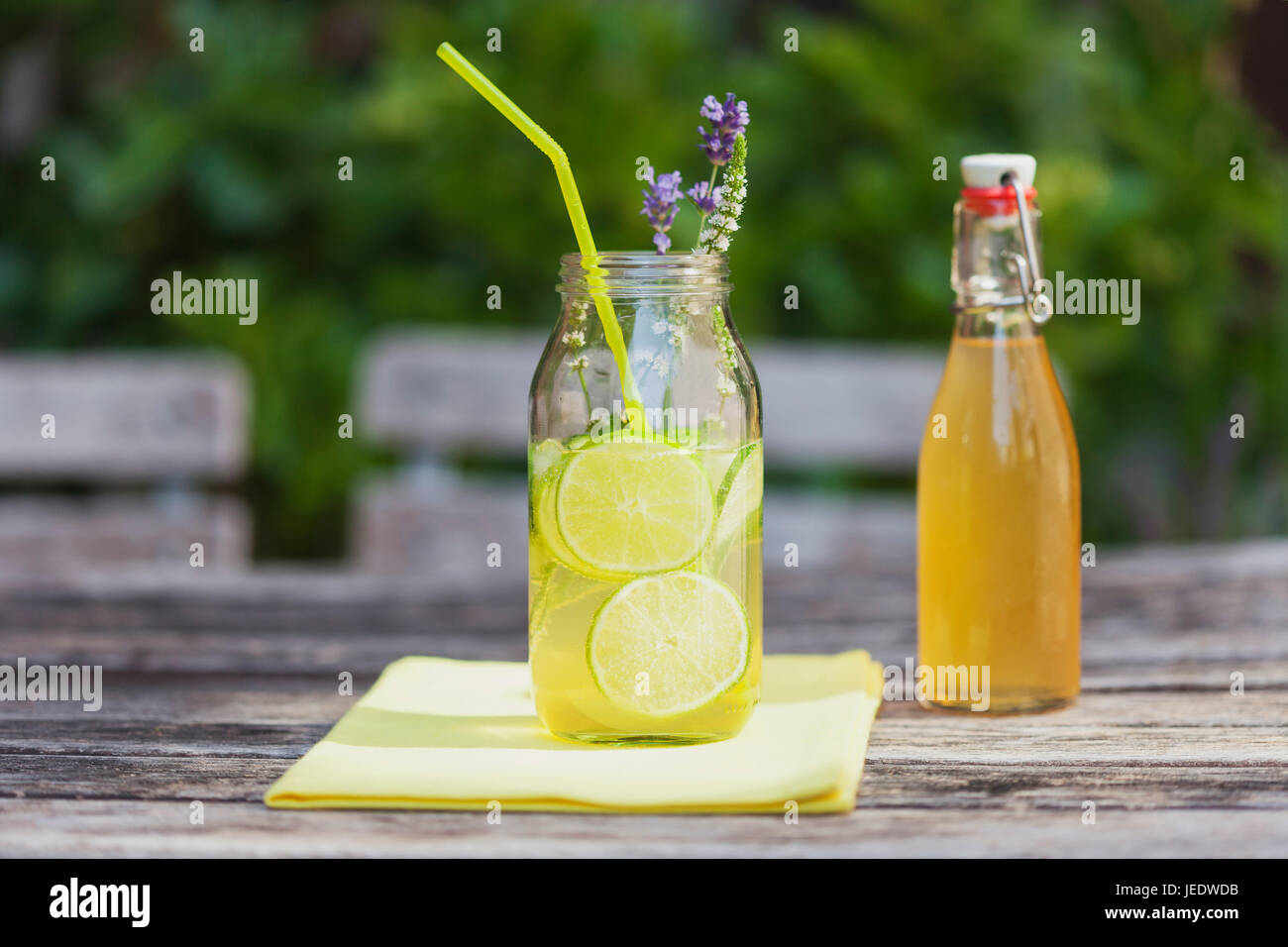 Glass of homemade lime lemonade Stock Photo - Alamy