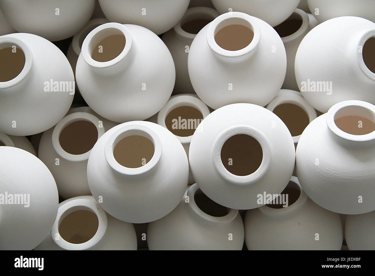 Processing pottery vase drying Stock Photo - Alamy