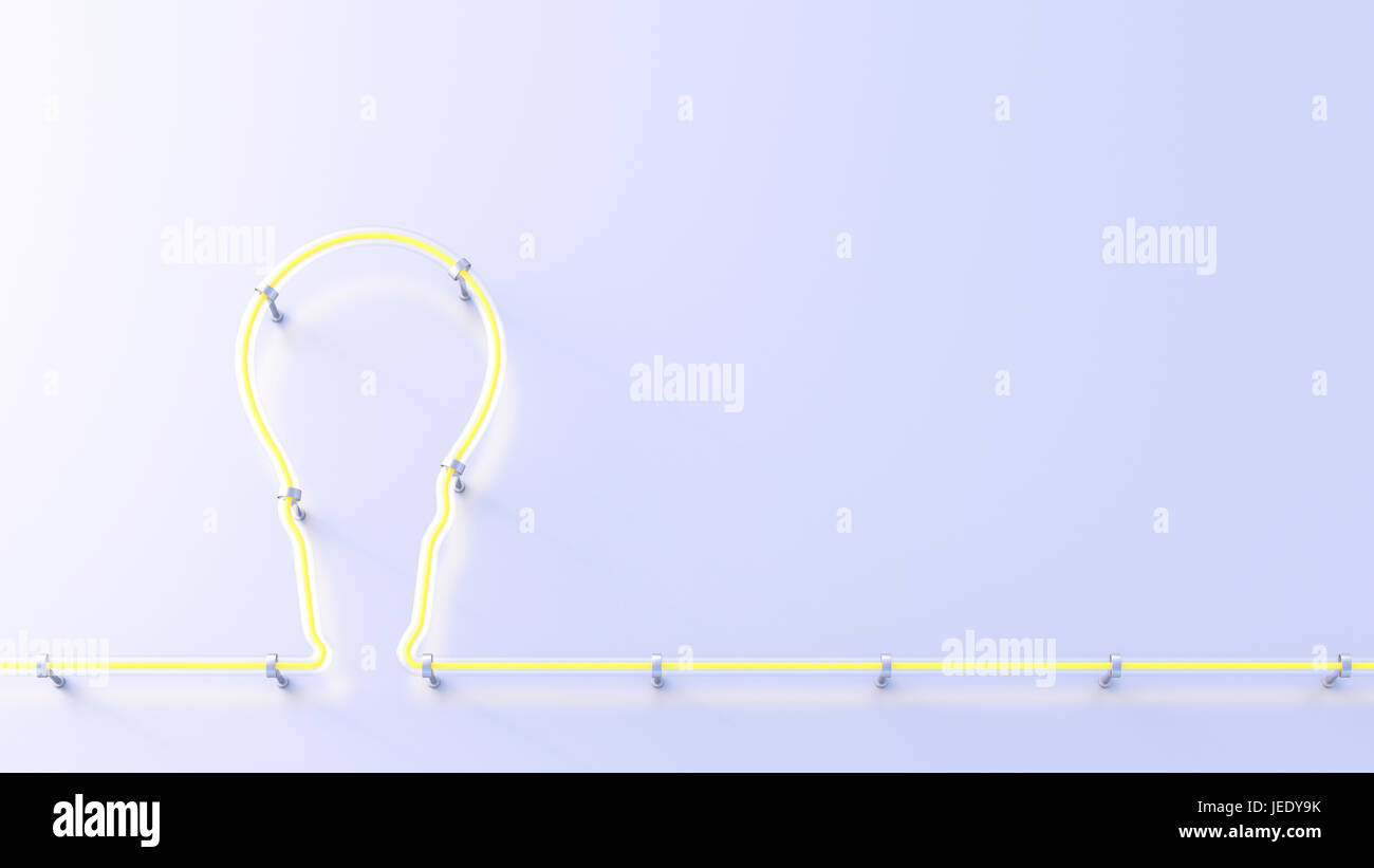 Fluorescent lamp shaping a lightbulb, 3d rendering Stock Photo - Alamy