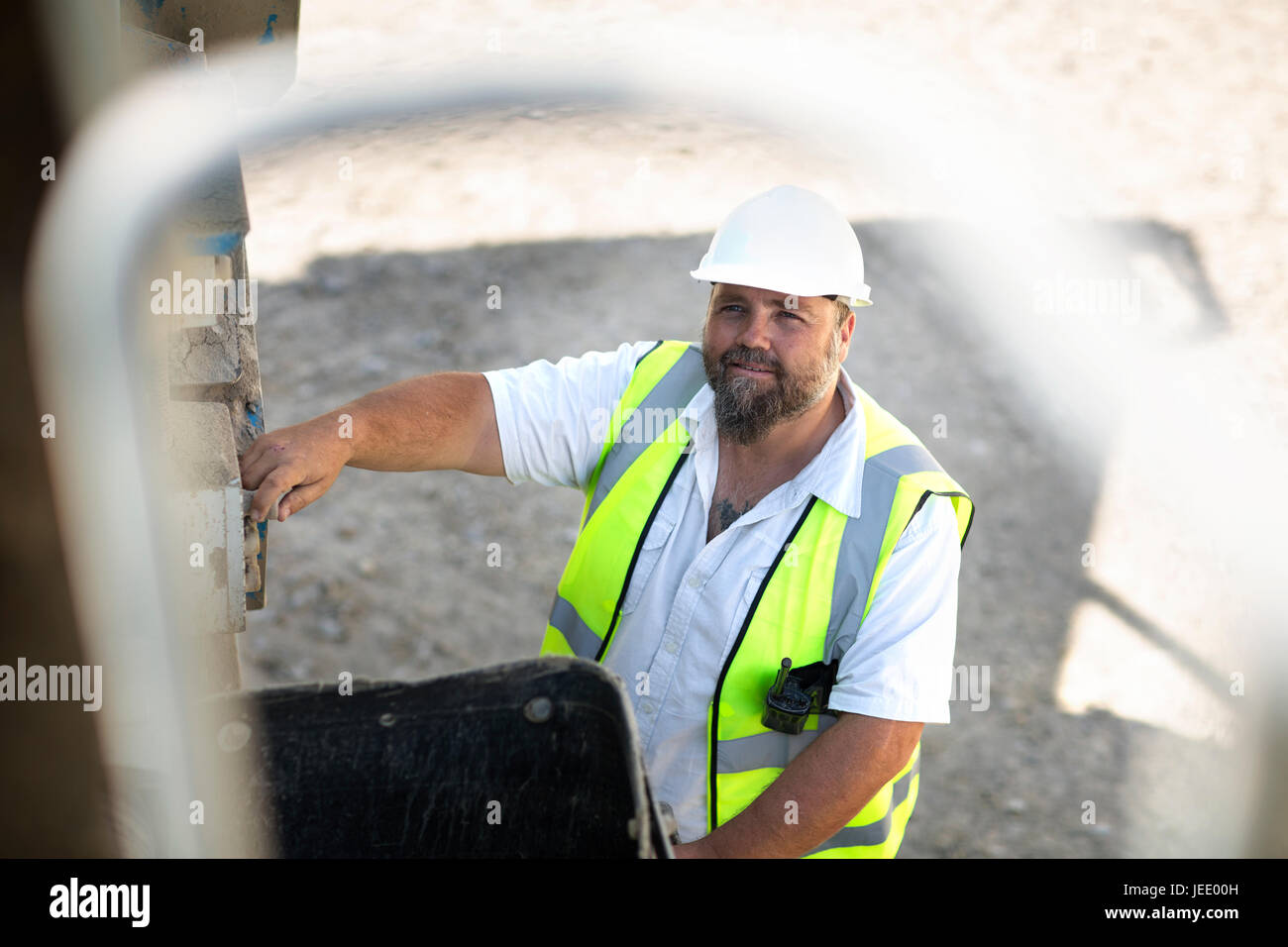 Portrait of a quarry worker Stock Photo - Alamy