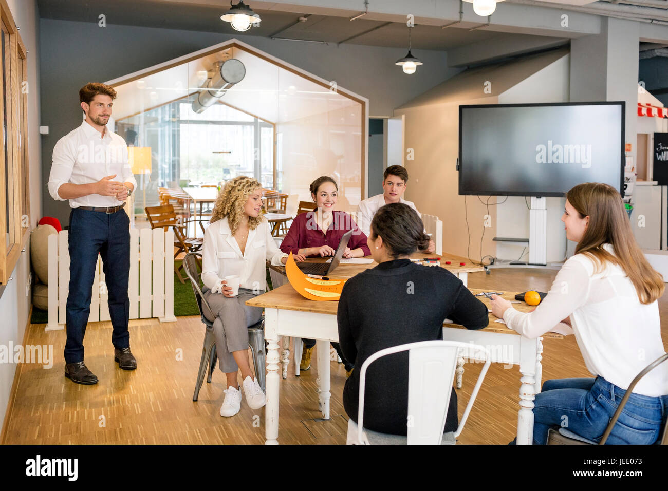 Business people attending a workshop in the office Stock Photo - Alamy
