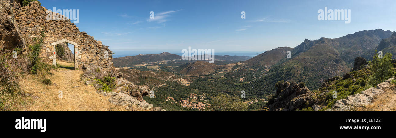 Panoramic view of the stone entrance to the 17th century bandits house ...