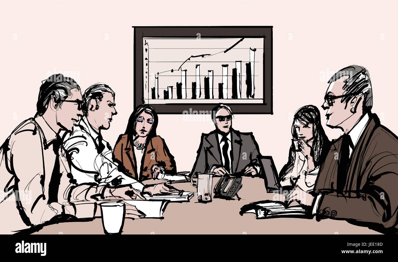 Business meeting - vector illustration Stock Vector Image & Art - Alamy