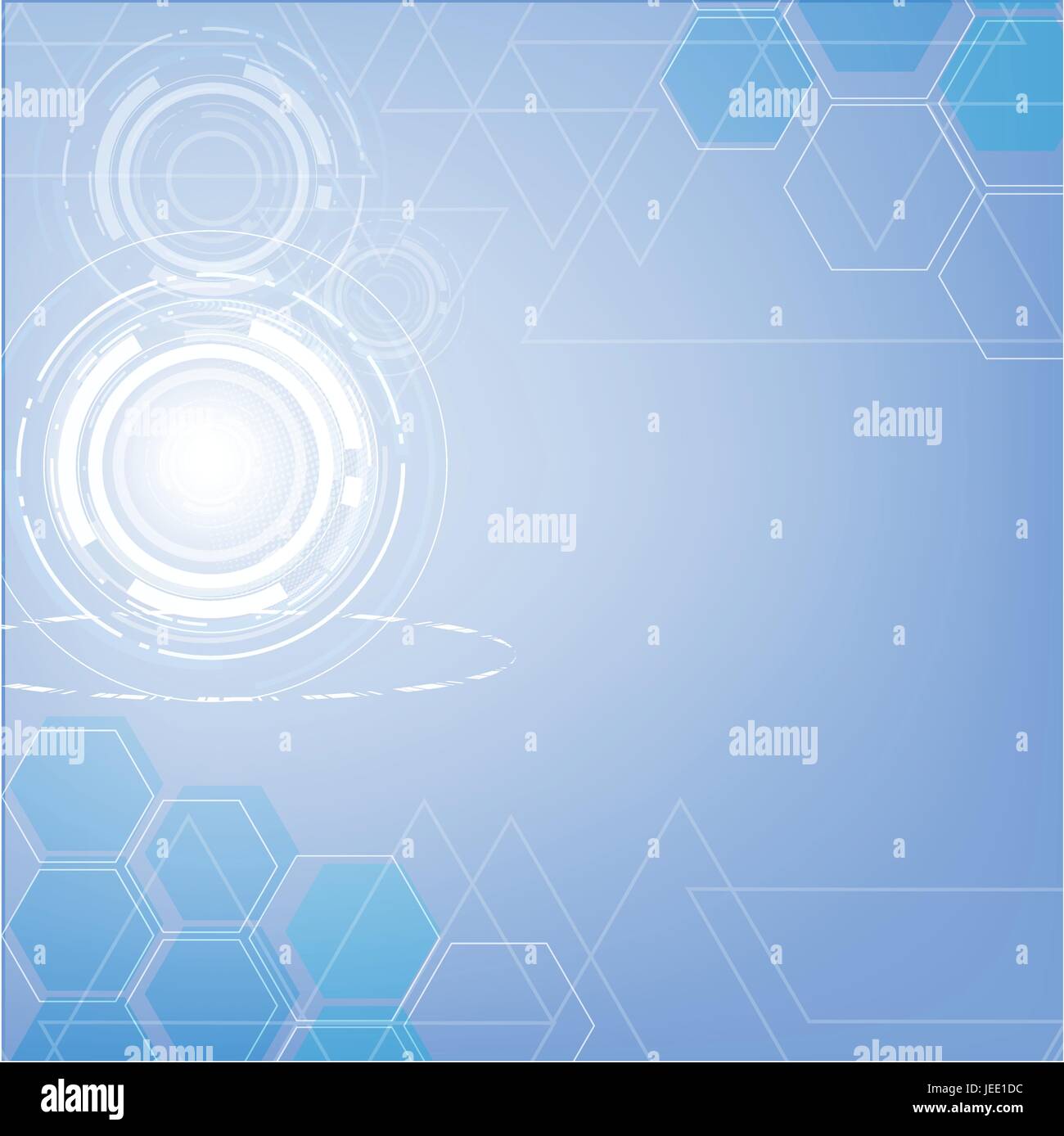 Abstract blue technology triangles and hexagon background Stock Vector ...