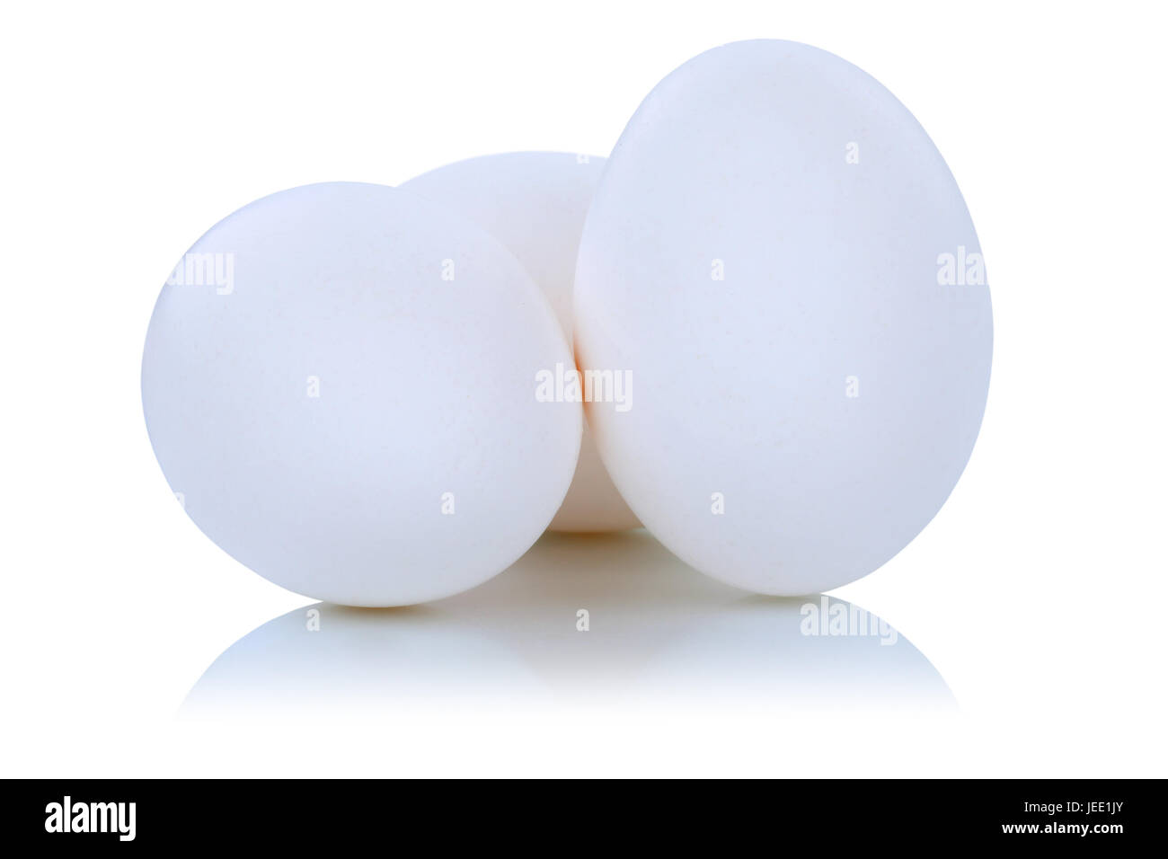 White eggs isolated on a white background fresh food Stock Photo - Alamy