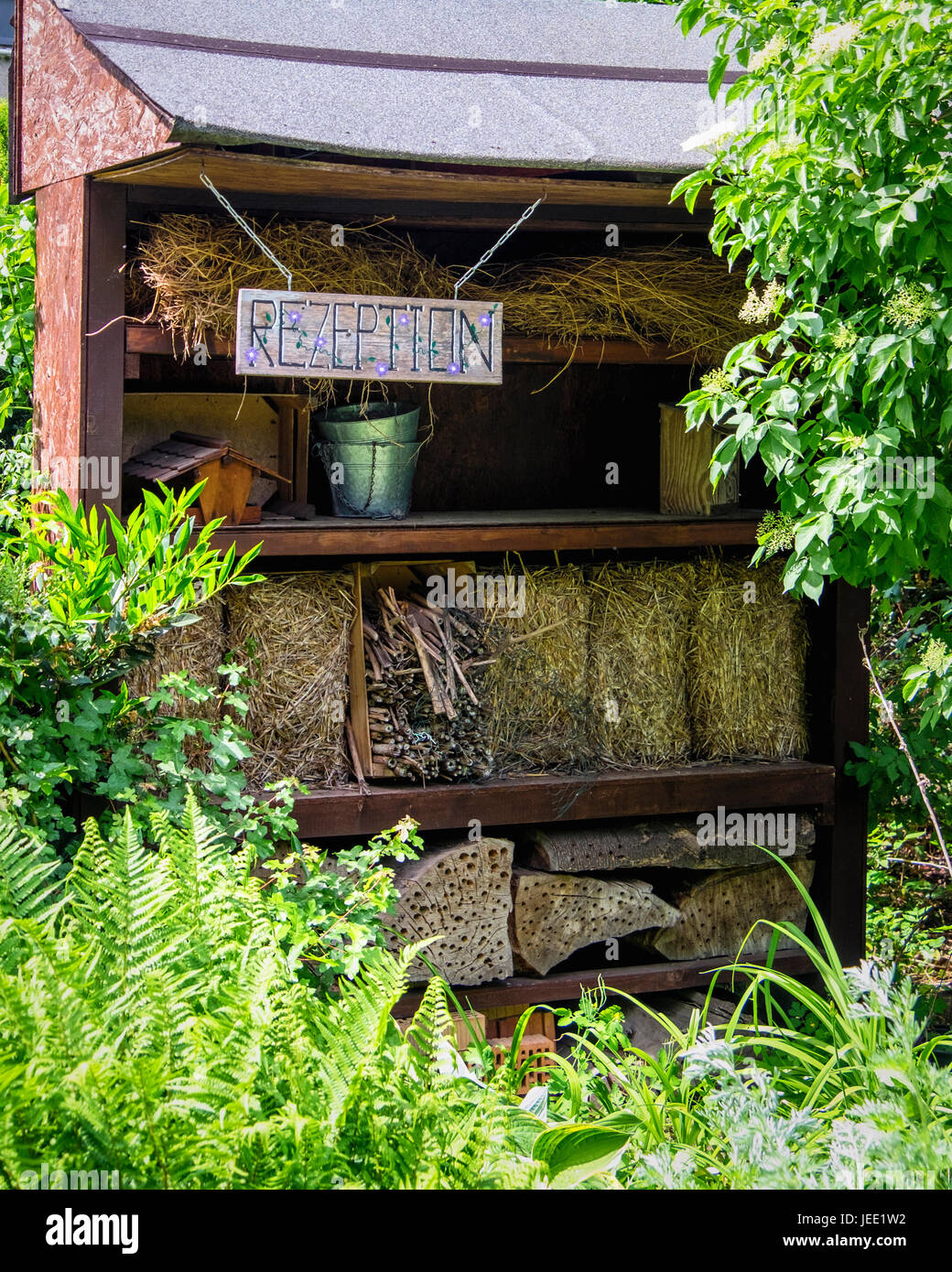 Pyramid Garden detail,Insect haven.Multicultural community garden run ...
