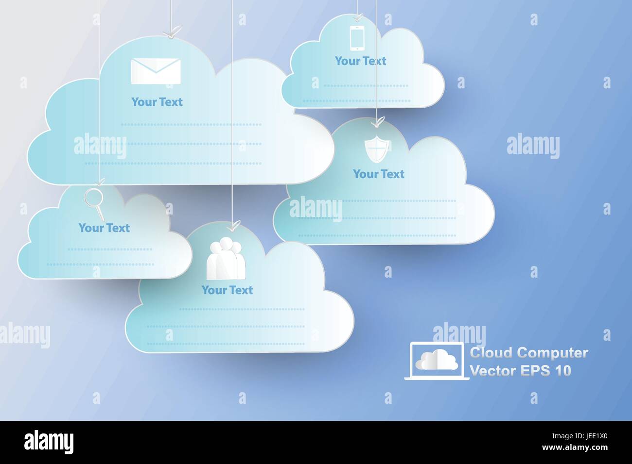 Cartoon style cloud storage Stock Vector Images - Alamy