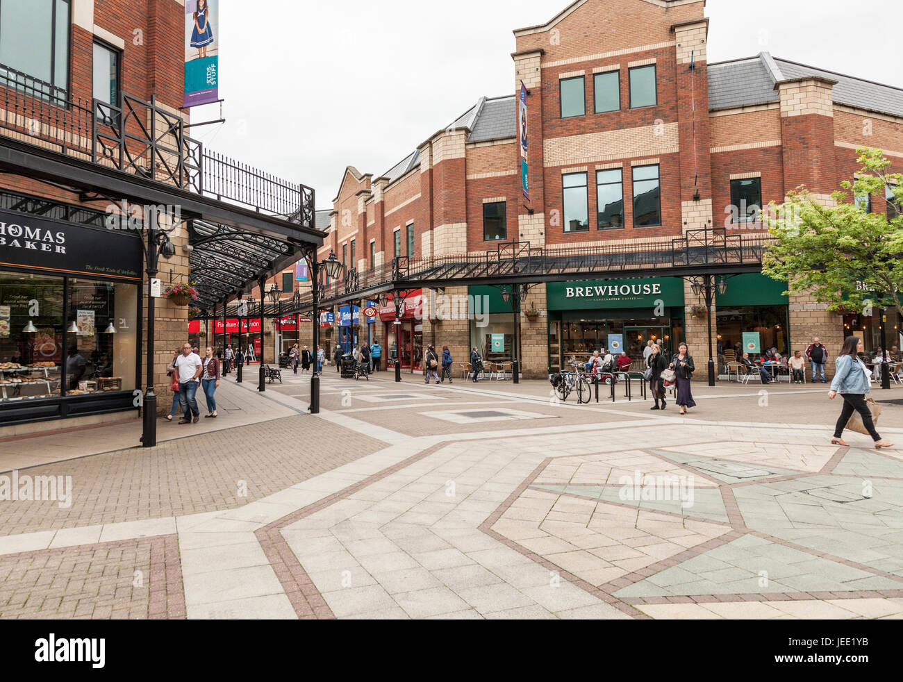 The Captain Cook Square shopping precinct in Middlesbrough,England,UK ...