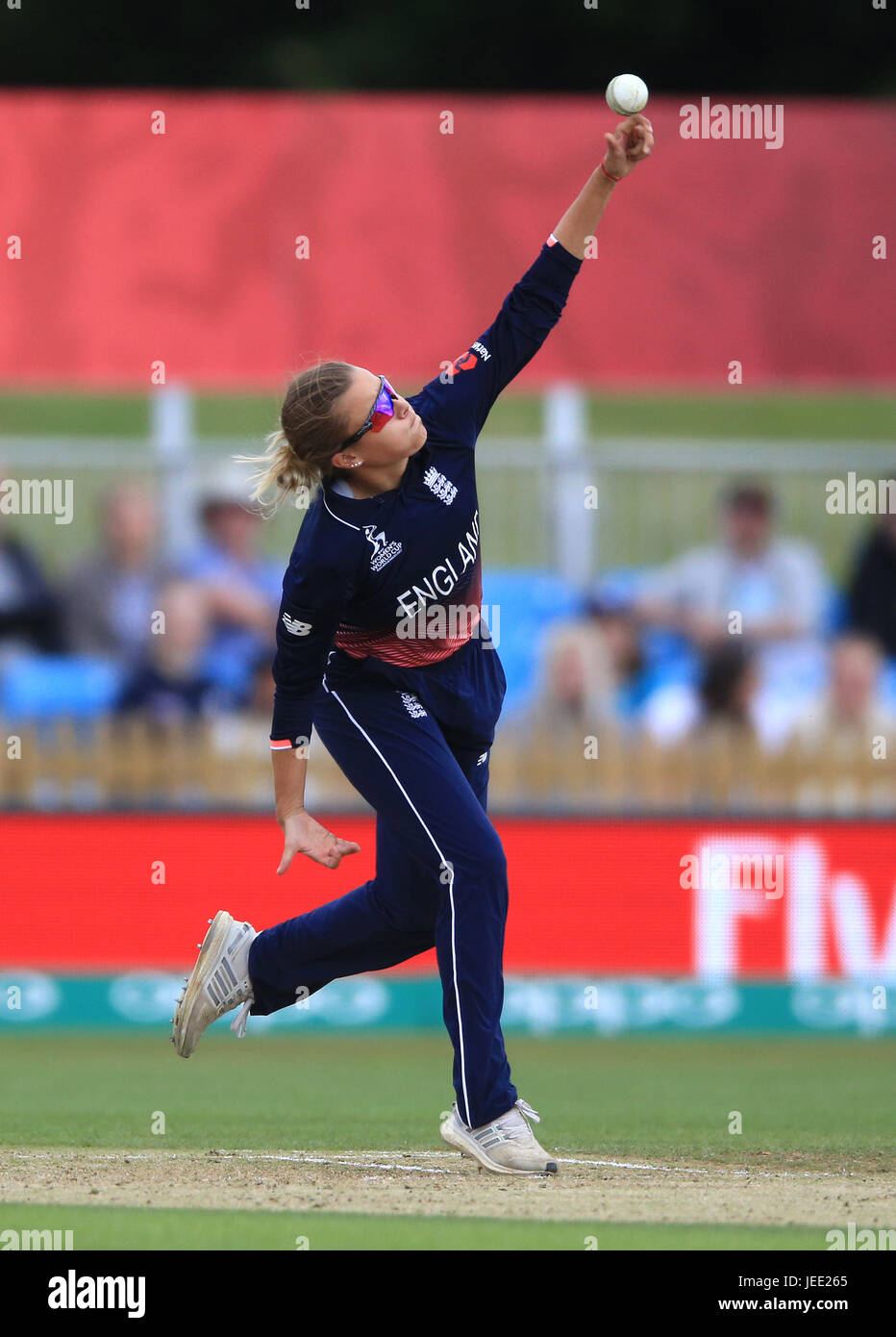 England's Alex Hartley during the ICC Women's World Cup fixture at the ...