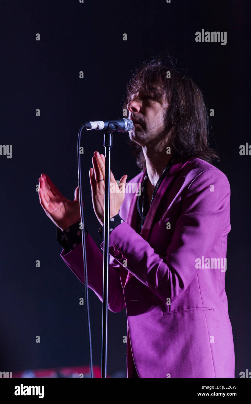 Thornhill, Scotland, UK - August 27, 2016: Bobby Gillespie, founding ...