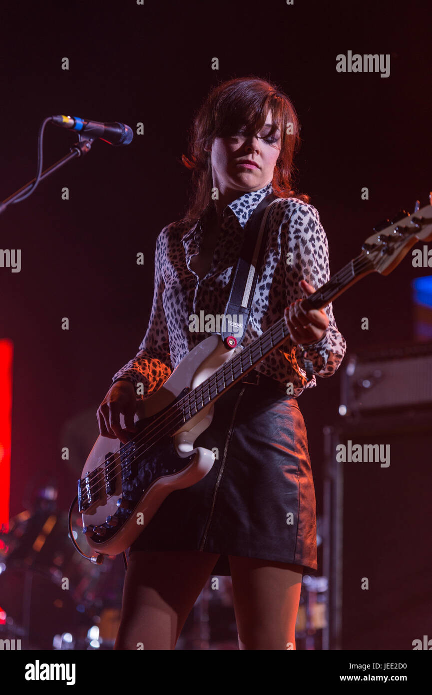 Thornhill, Scotland, UK - August 27, 2016: Simone Butler, bass ...