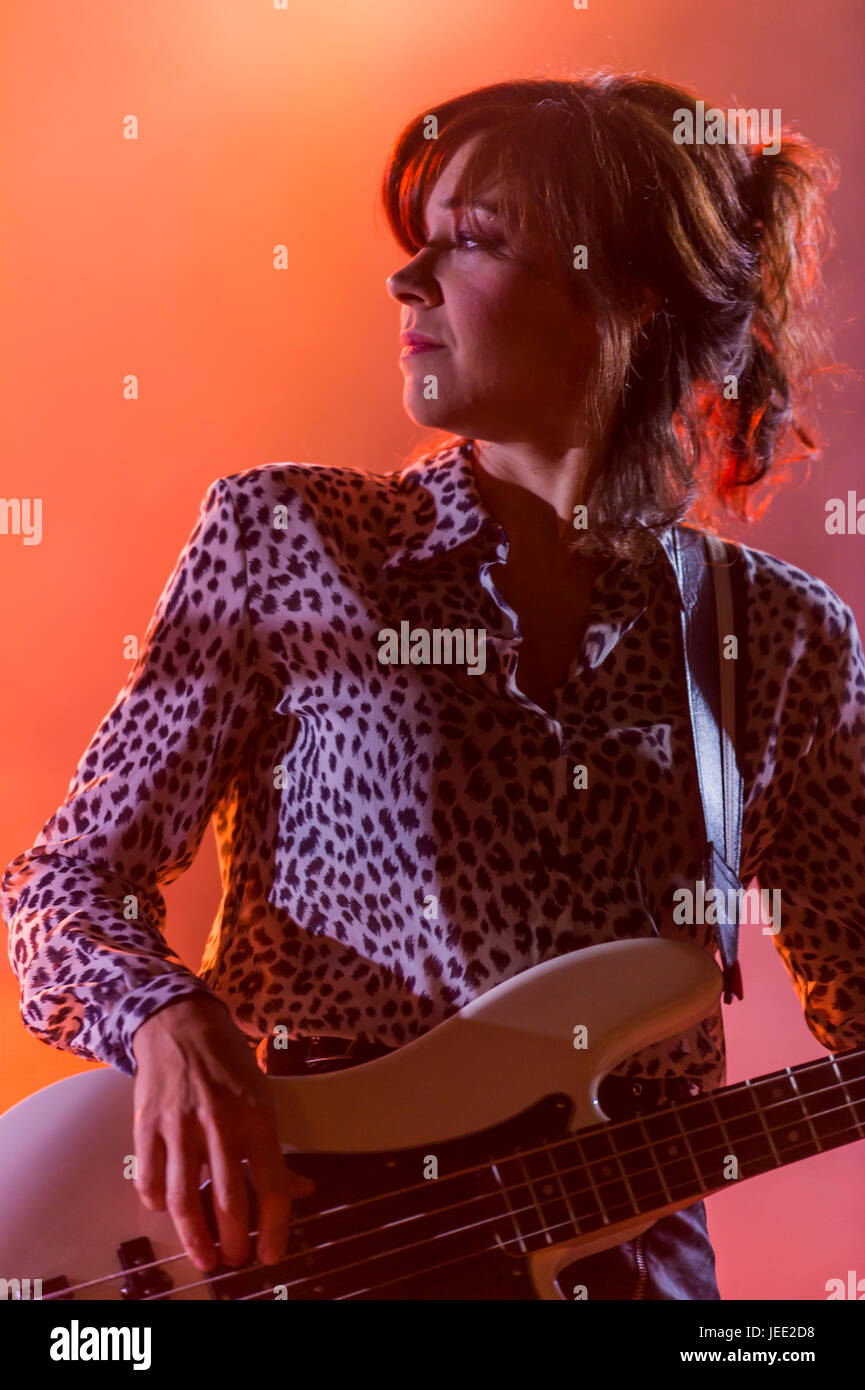 Thornhill, Scotland, UK - August 27, 2016: Simone Butler, bass ...