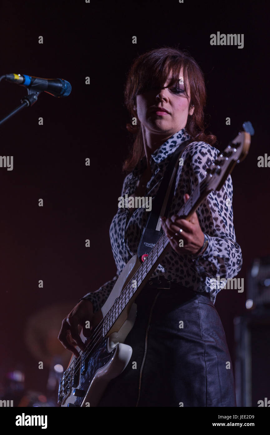 Thornhill, Scotland, UK - August 27, 2016: Simone Butler, bass ...