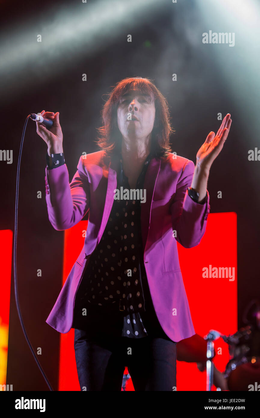Thornhill, Scotland, UK - August 27, 2016: Bobby Gillespie, founding ...