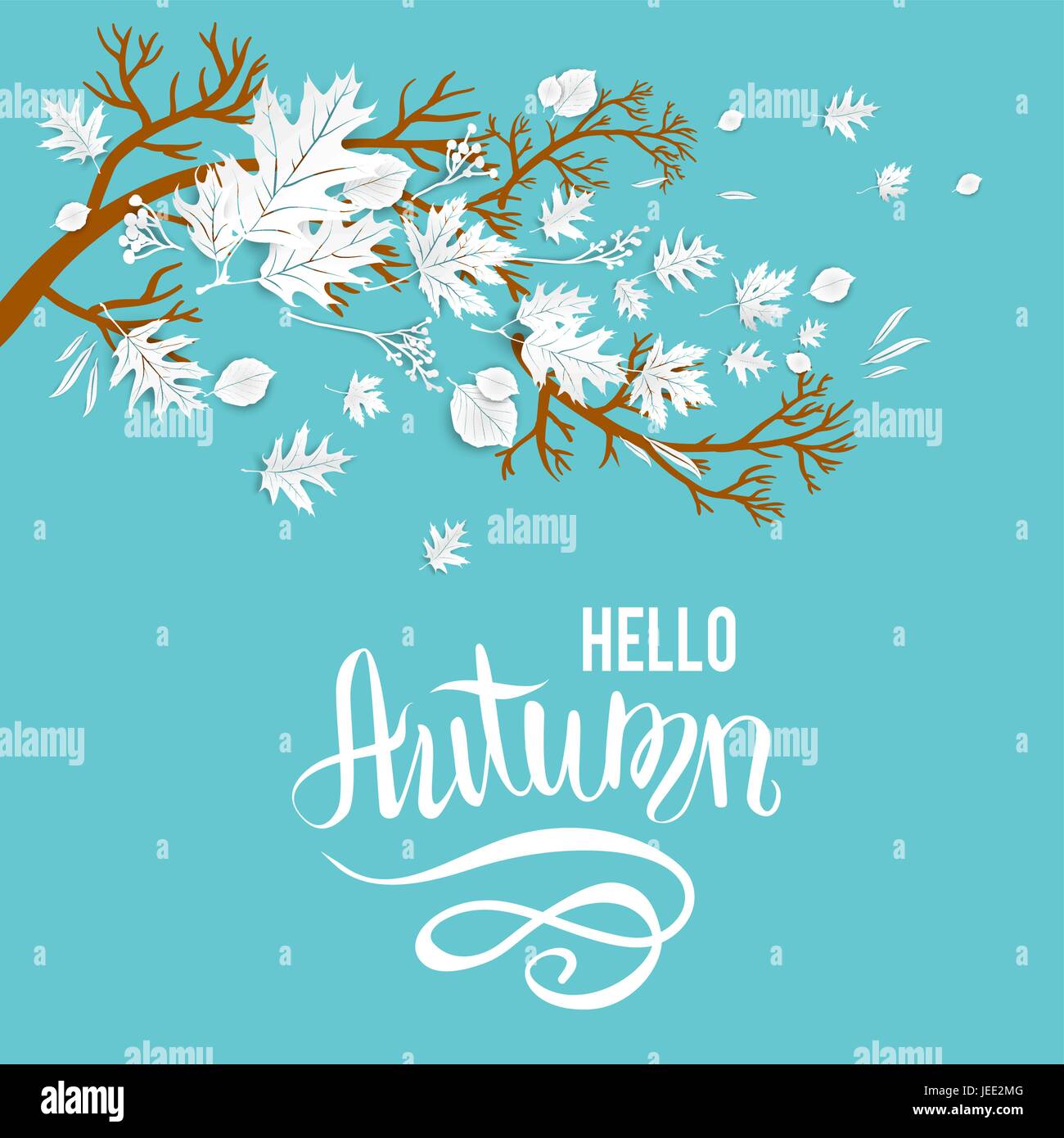 Fall blue background Stock Vector Image & Art - Alamy