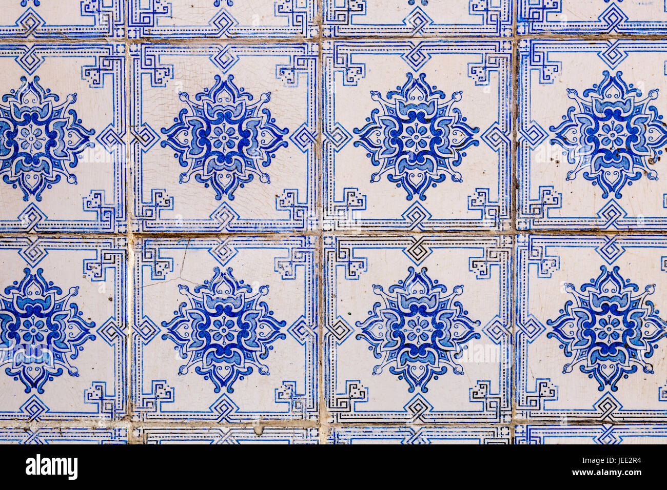 Typical decoration of the facade of the house in Lisbon. Traditional ...