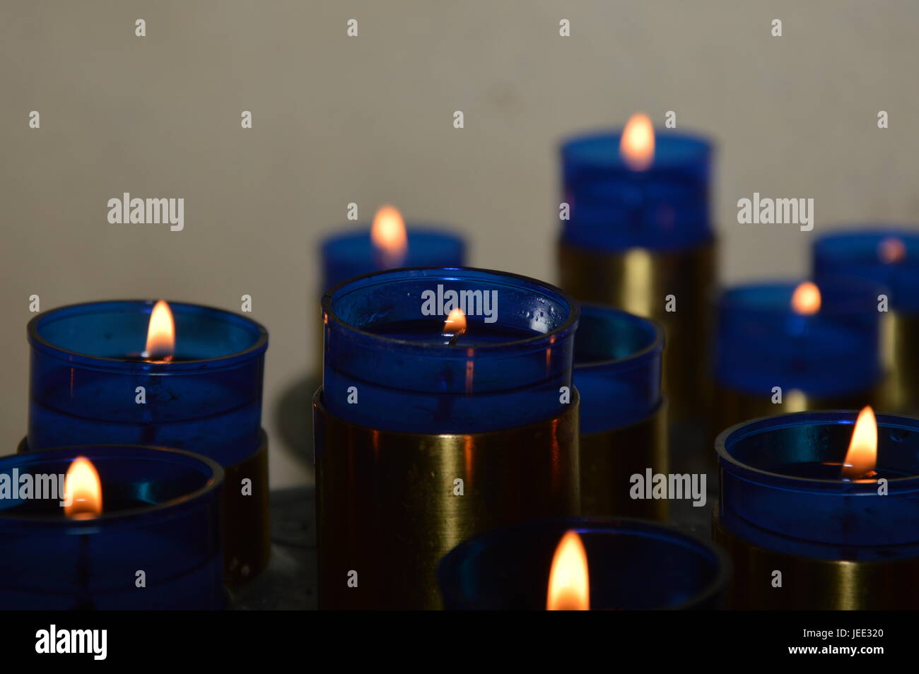 Blue candles hi-res stock photography and images - Alamy