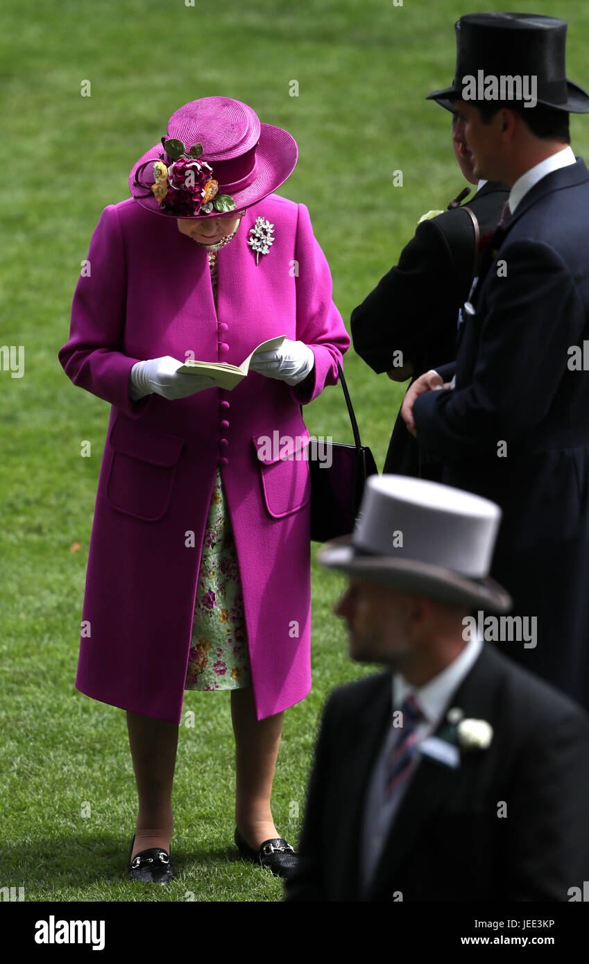 Queen Elizabeth II during day five of Royal Ascot at Ascot Racecourse ...