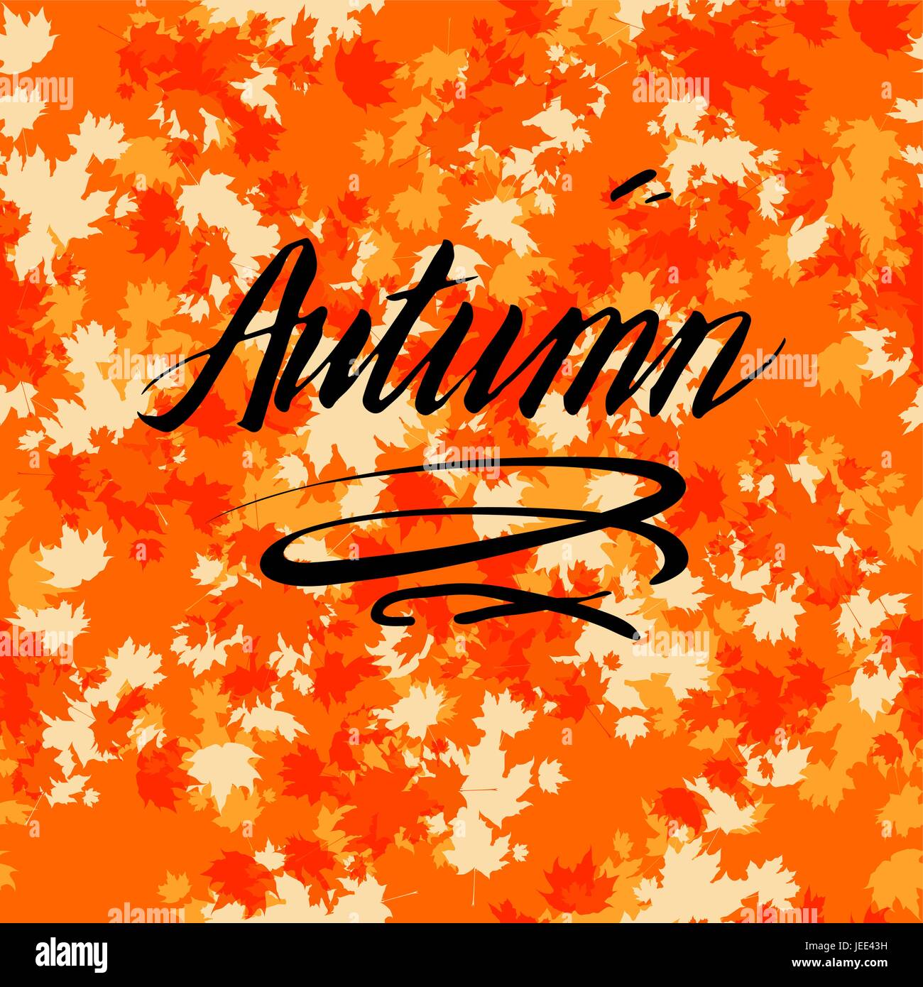 Autumn lettering with leaves Stock Vector Image & Art - Alamy