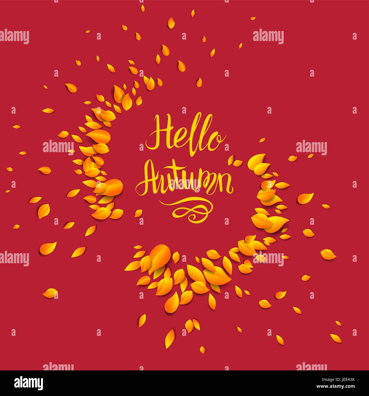 Autumn red background Stock Vector Image & Art - Alamy