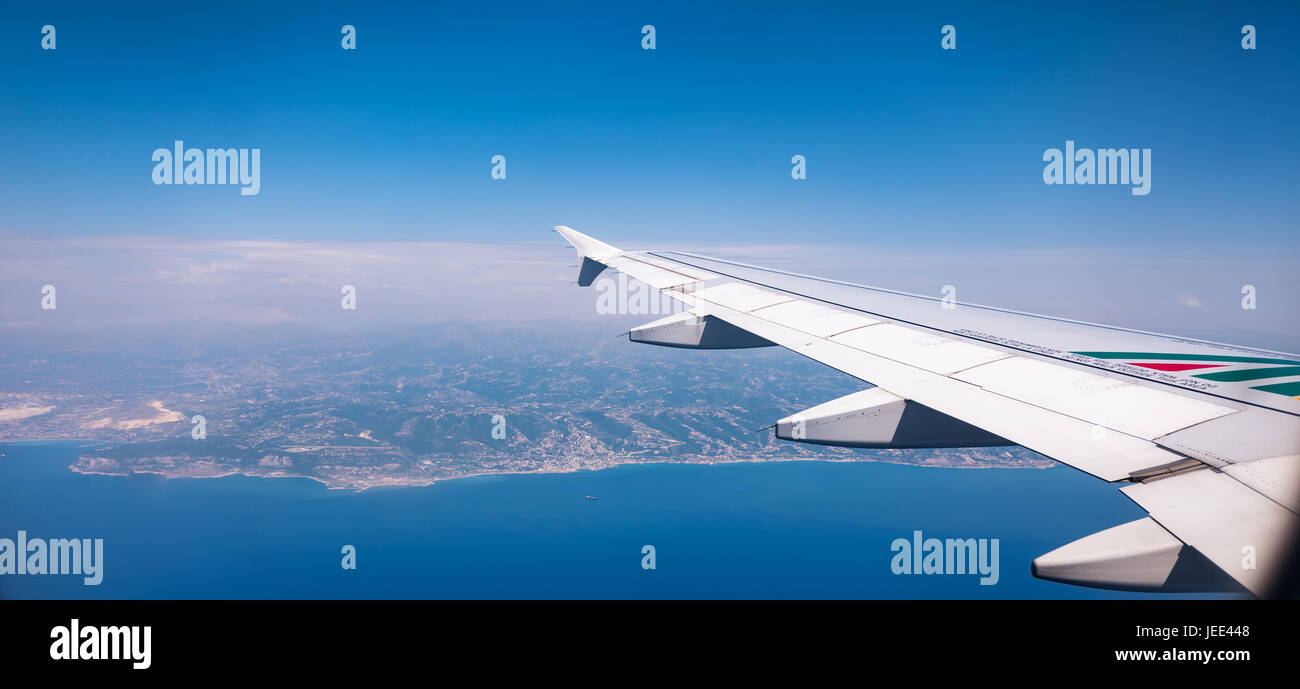 Aerial photos from jet plane flying from Rome, Italy, to Beirut ...