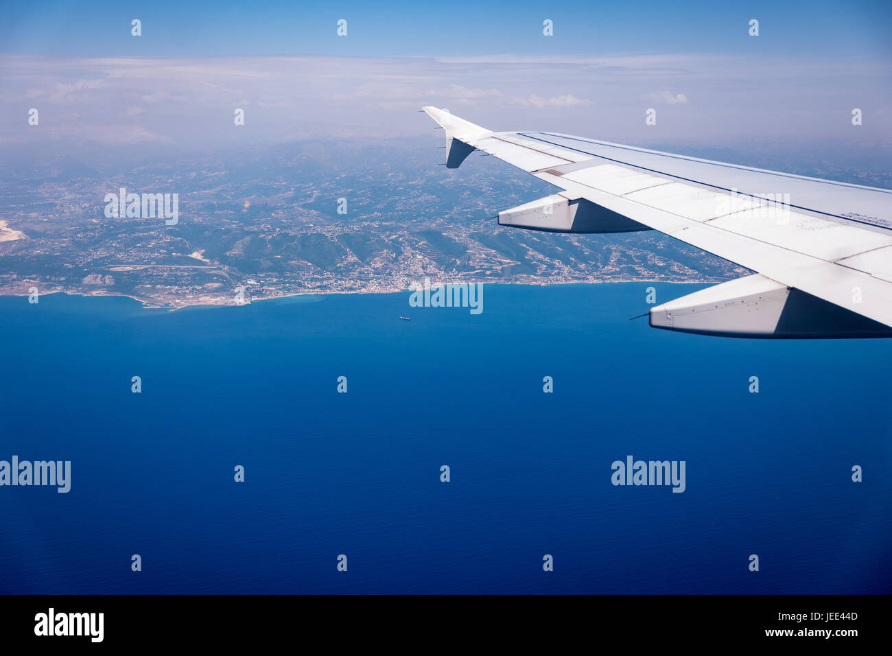 Aerial photos from jet plane flying from Rome, Italy, to Beirut ...