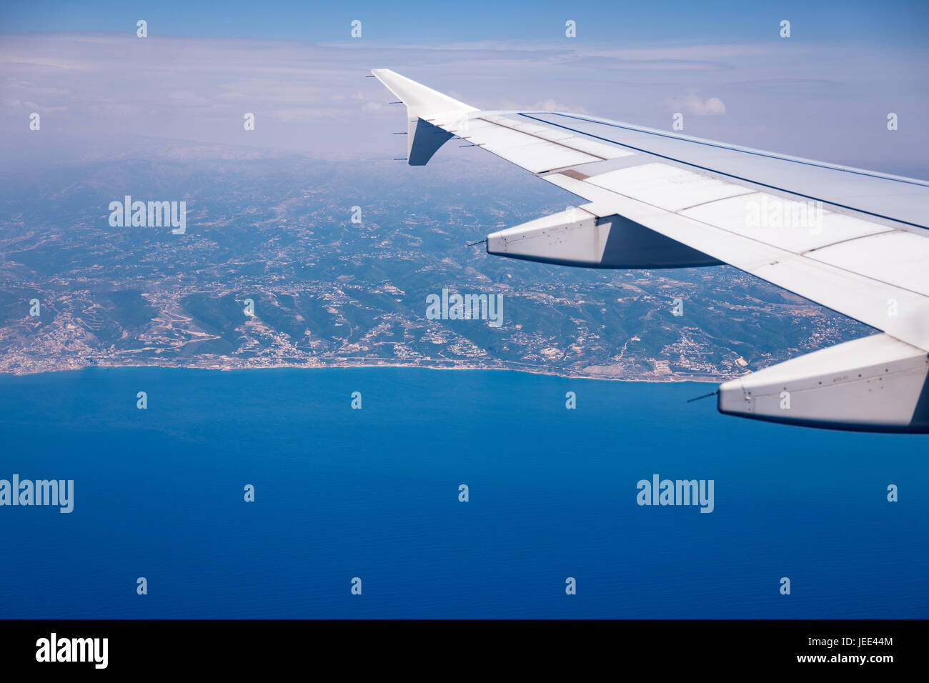 Aerial photos from jet plane flying from Rome, Italy, to Beirut ...