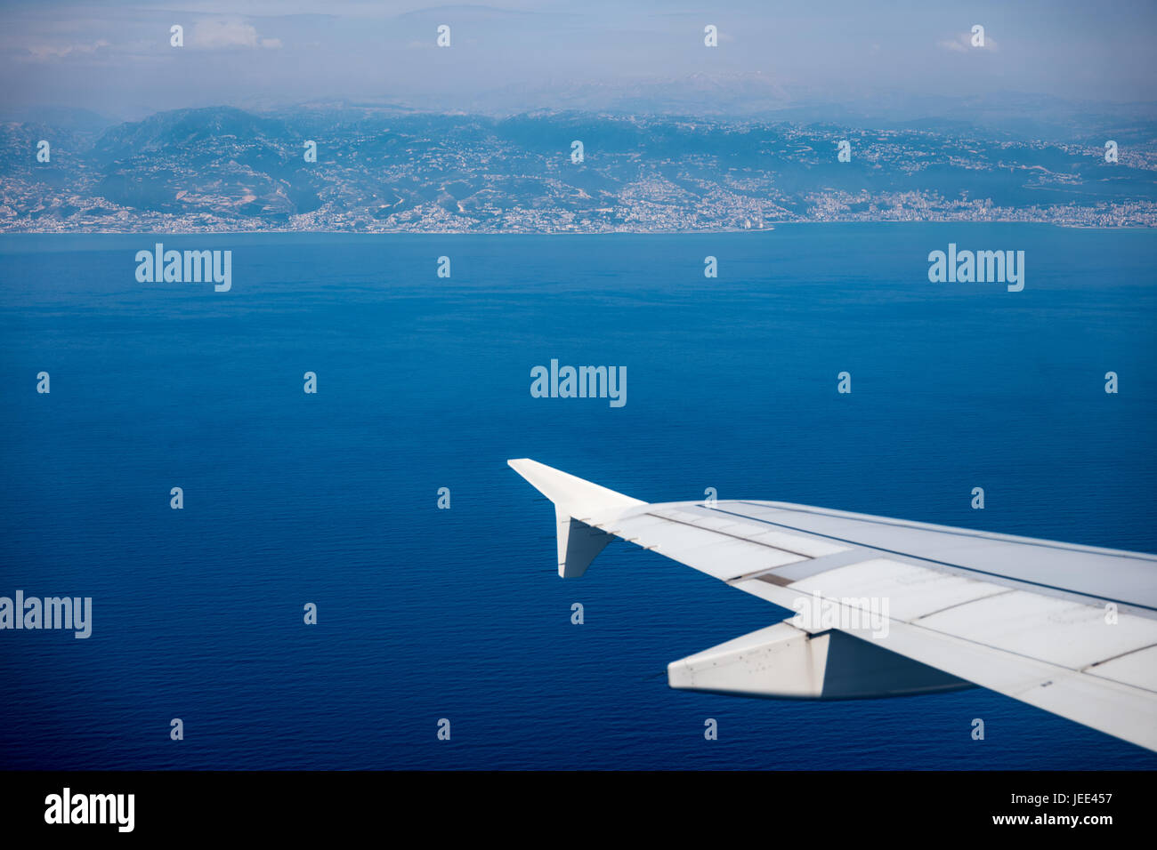 Aerial photos from jet plane flying from Rome, Italy, to Beirut ...