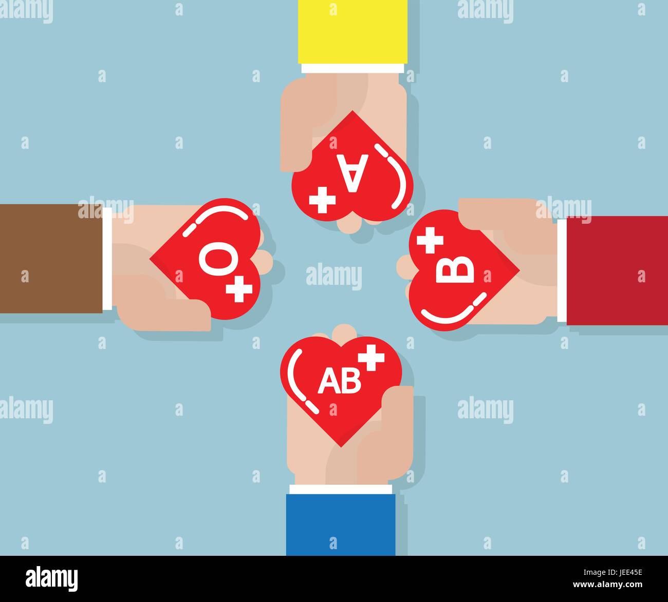 blood donate, donation concept with heart shape in human hand vector ...