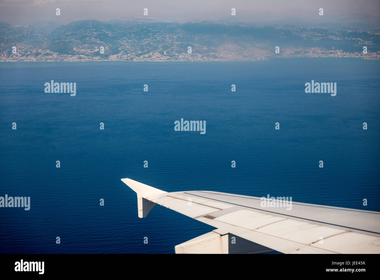 Aerial photos from jet plane flying from Rome, Italy, to Beirut ...