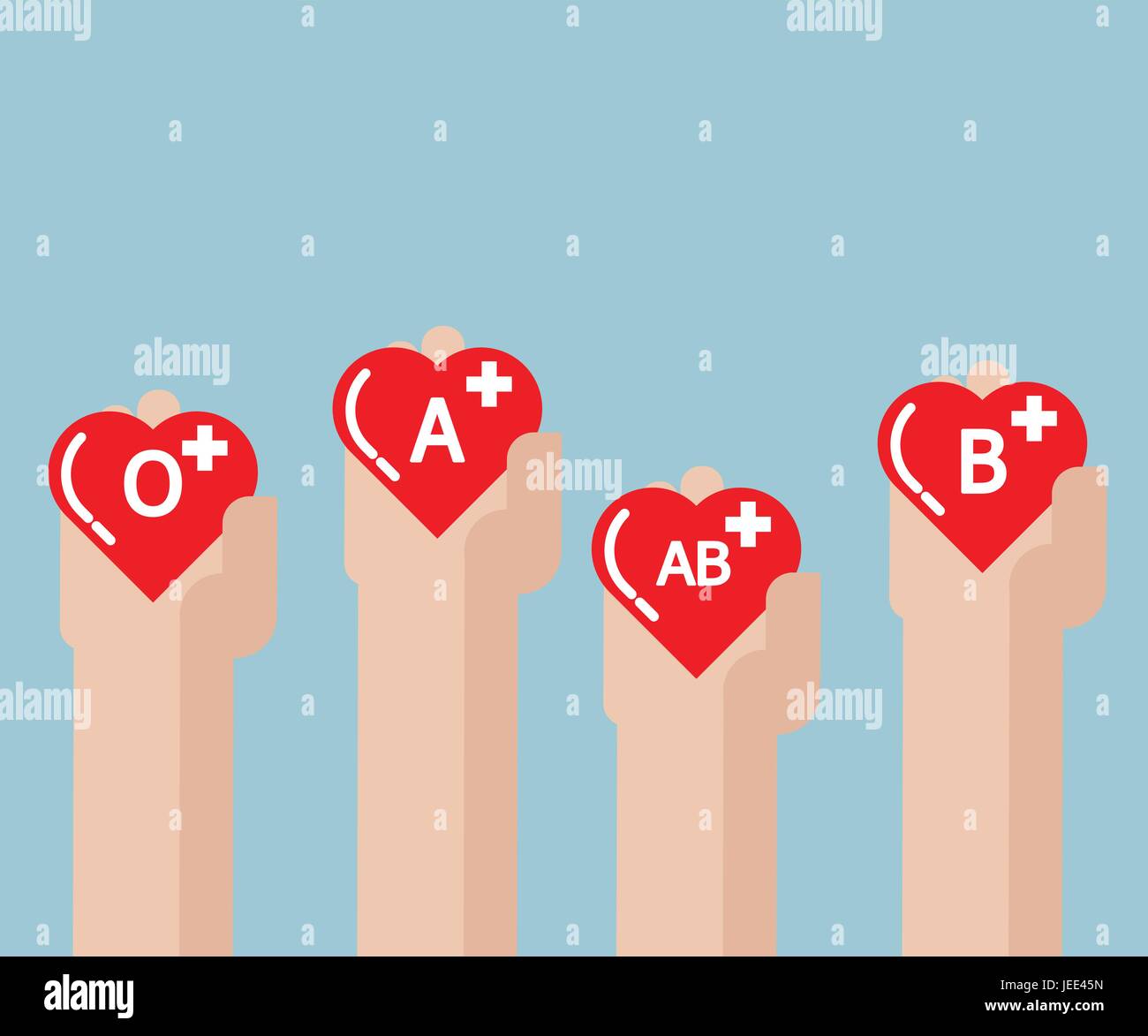 blood donate, donation concept with heart shape in human hand vector ...