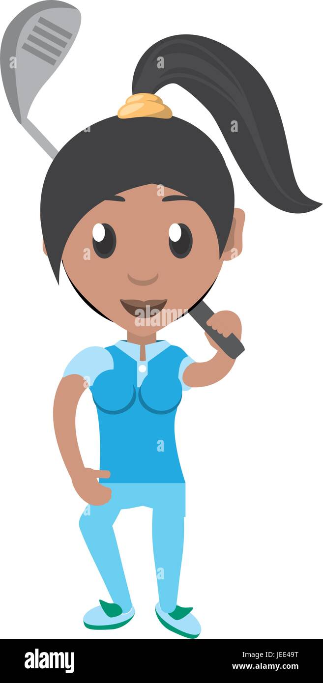 women playing golf cartoon Stock Vector Image & Art - Alamy