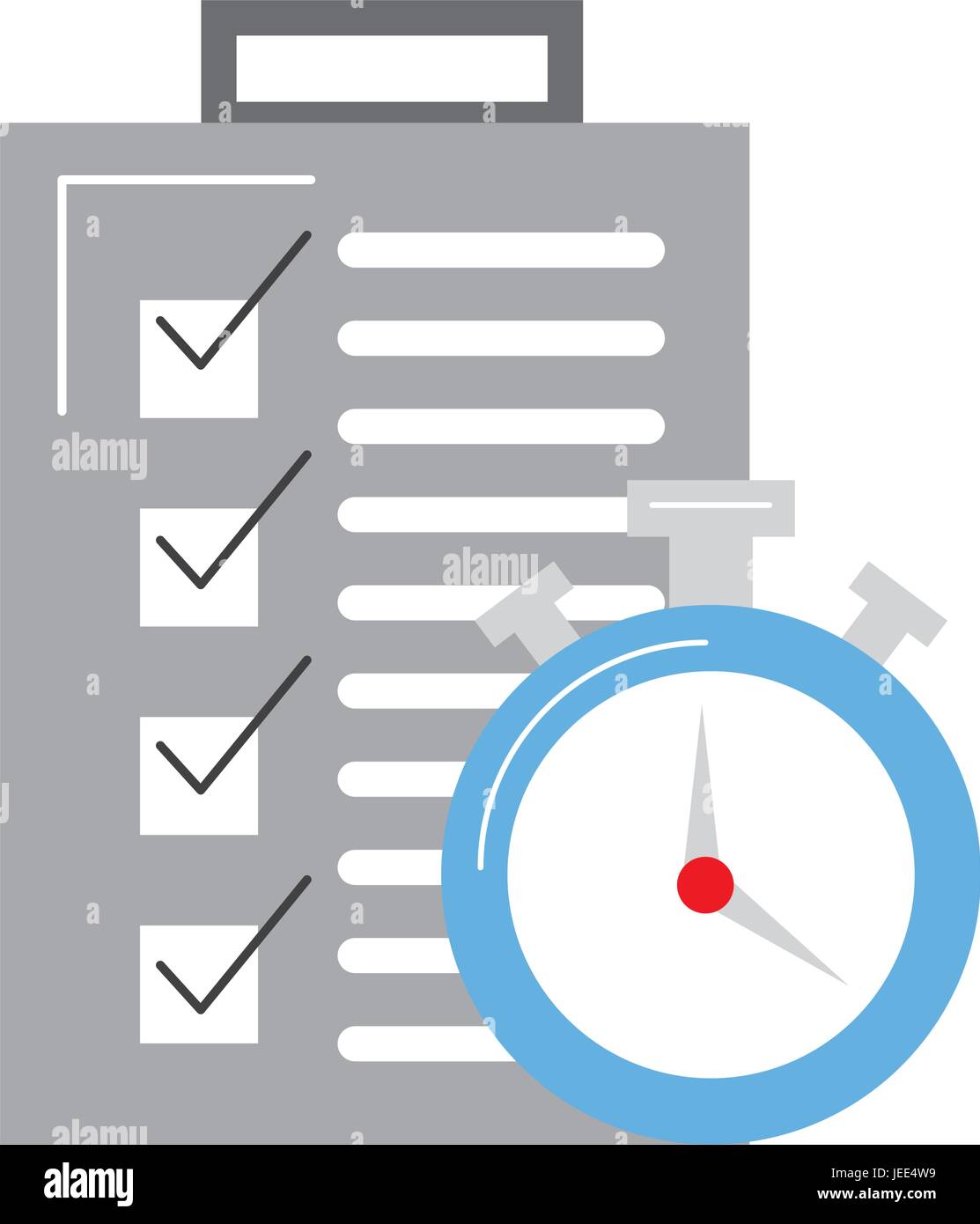 checklist order delivery service with chronometer Stock Vector Image ...