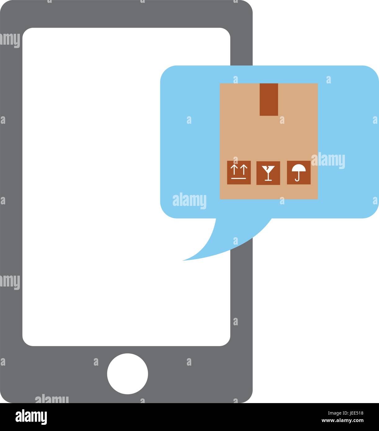 smartphone with delivery app Stock Vector Image & Art - Alamy