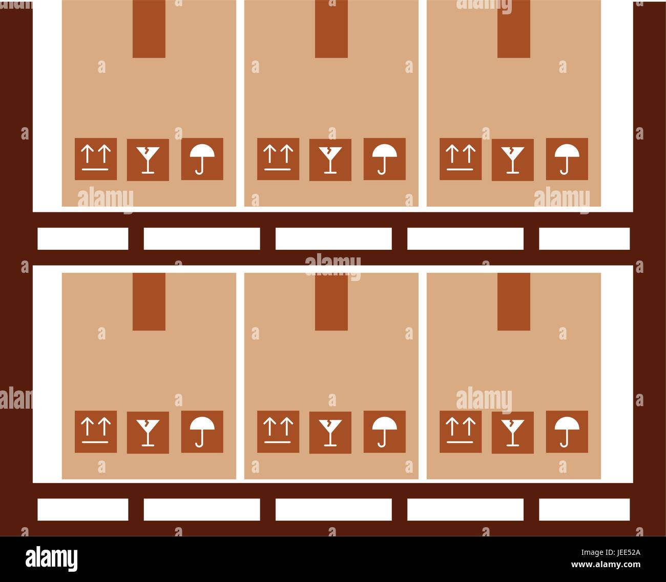 pile boxes carton in shelf delivery icon Stock Vector Image & Art - Alamy