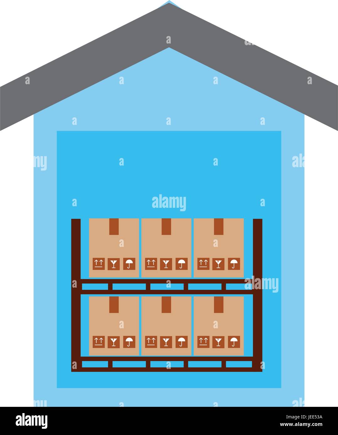 Warehouse corrugated Stock Vector Images - Alamy