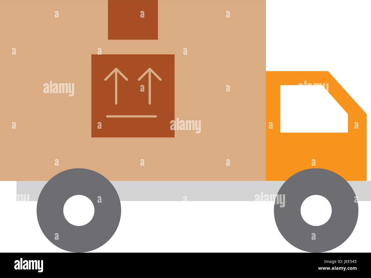 truck delivery with box service icon Stock Vector Image & Art - Alamy