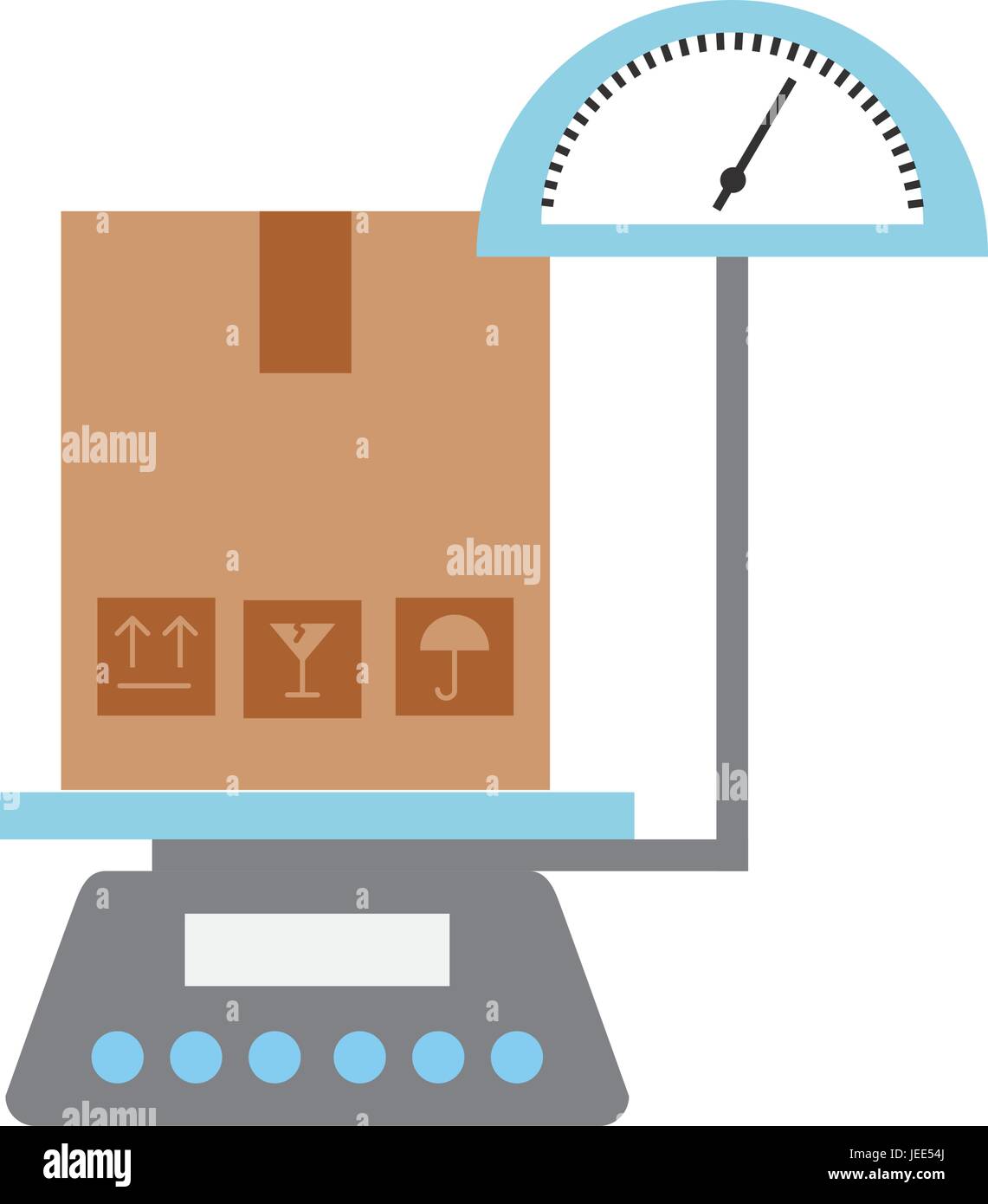 scale with box carton delivery icon Stock Vector Image & Art - Alamy