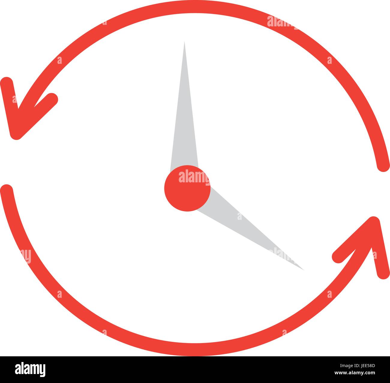 time clock with arrows icon Stock Vector Image & Art - Alamy